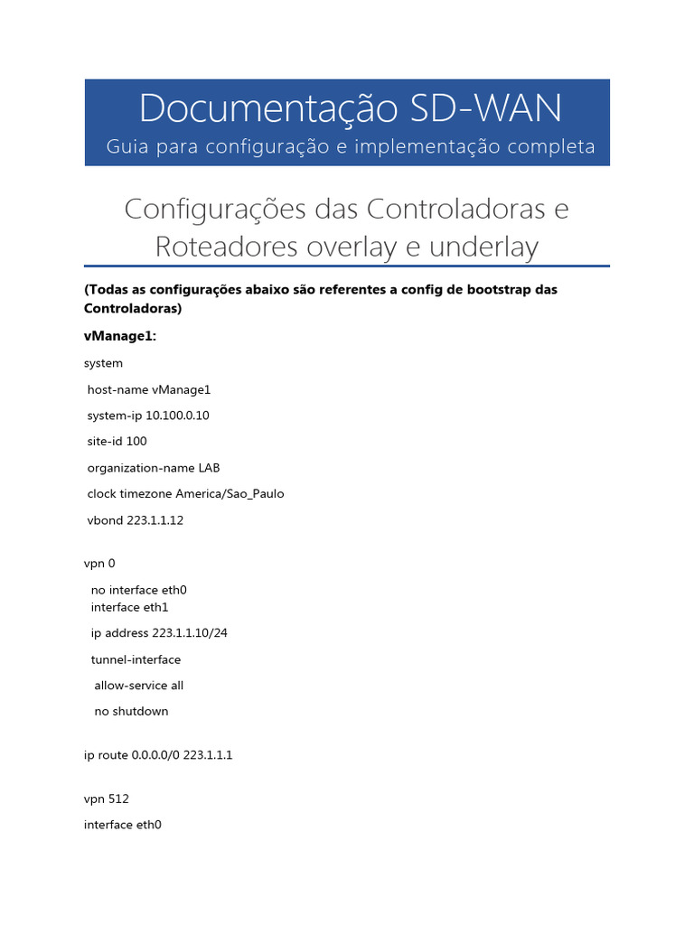 SD-WAN Configuration Guide and Setup | PDF | Router (Computing ...