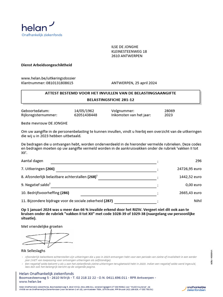 Fiche Fiscale PDF | PDF