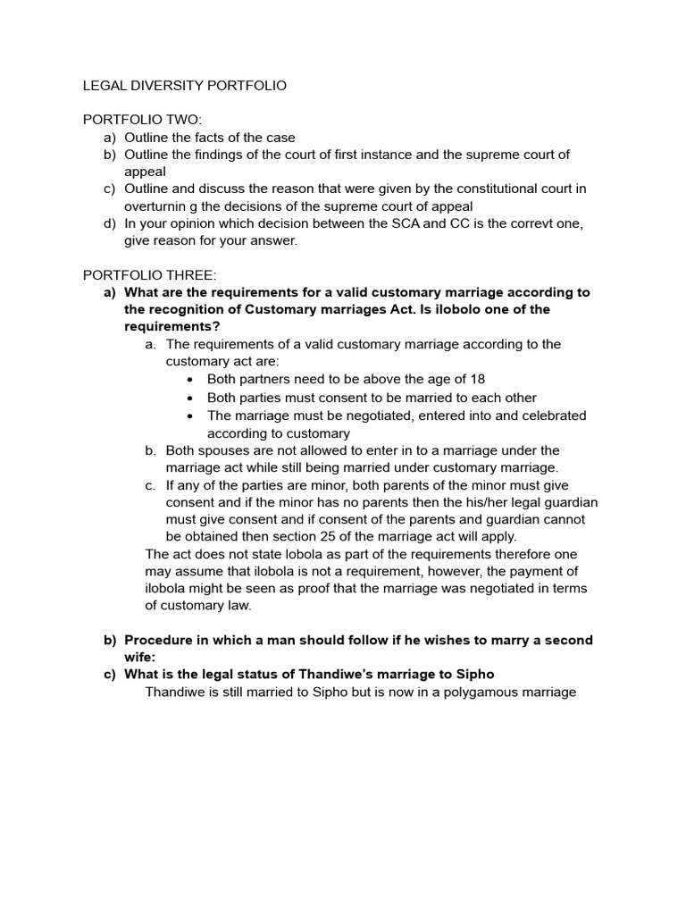 Legal Diversity Portfolio | PDF