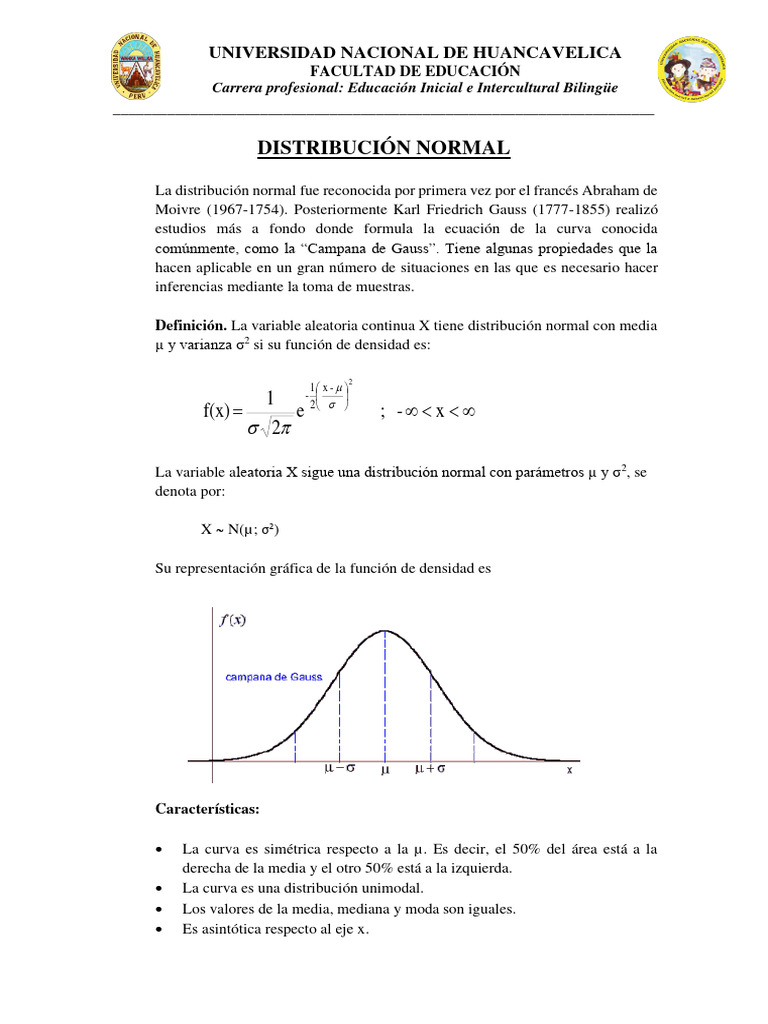 Distribución Normal | PDF | Distribución normal | Modelos estadísticos