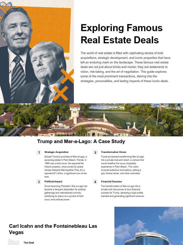 famous real estate deals12 | PDF | Mar A Lago | Mergers And Acquisitions