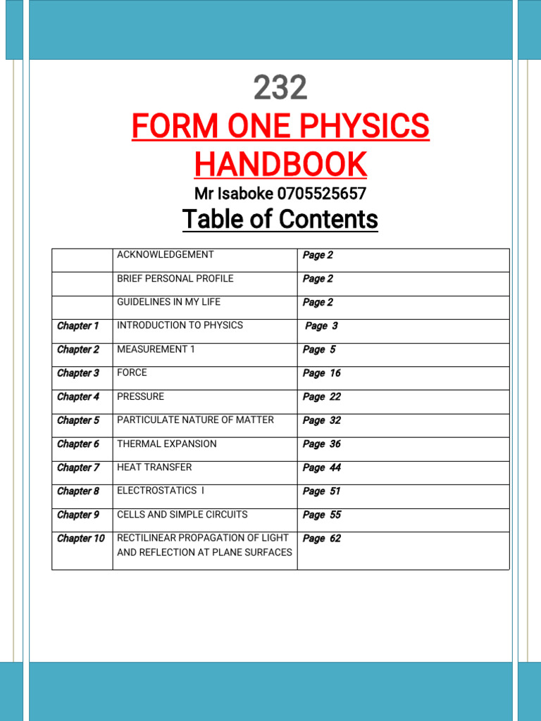 Form - 1 - Physics Simplified | PDF