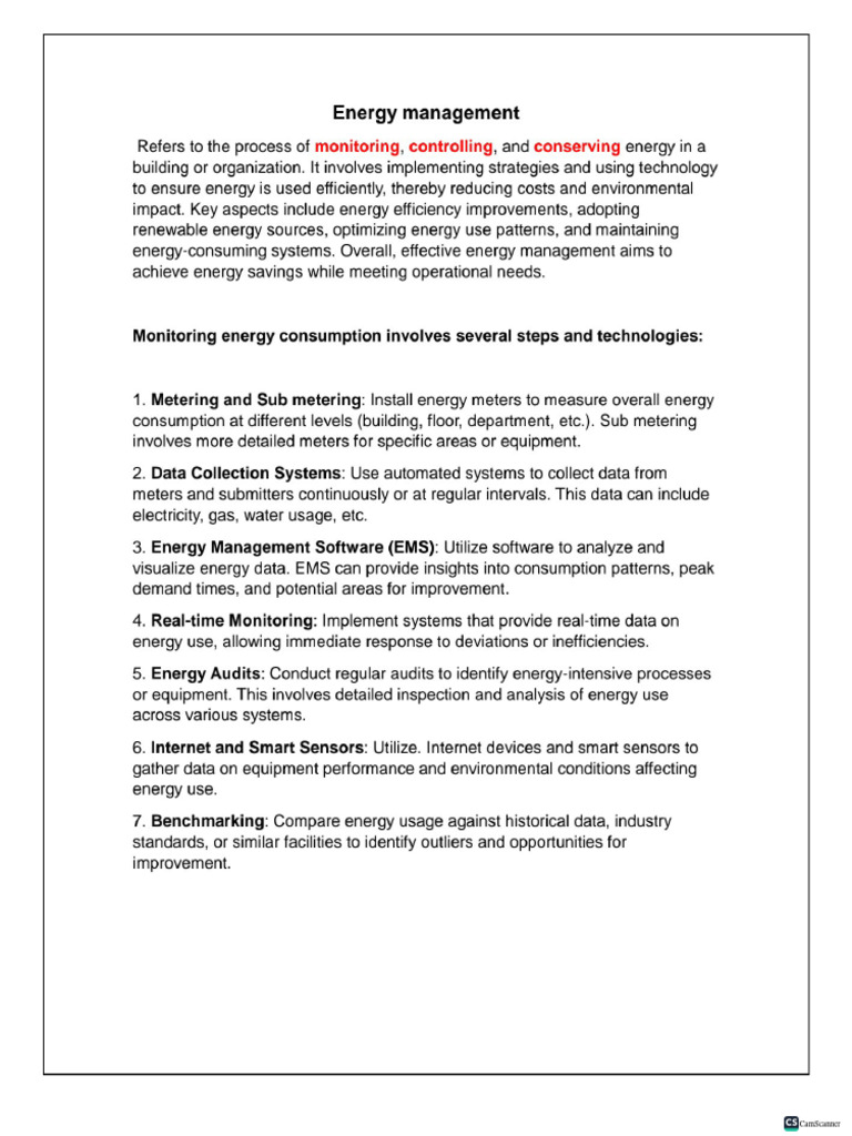 Energy Management | PDF | Strategic Planning