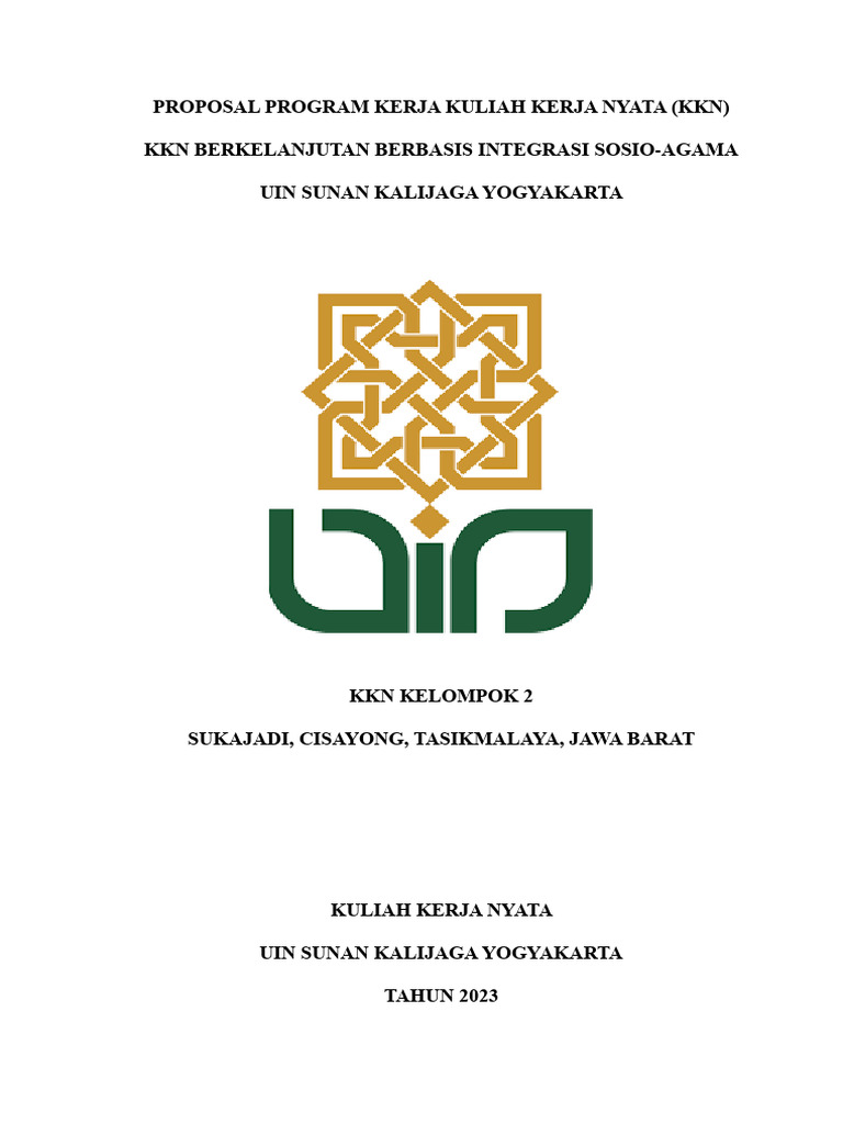 Proposal Program Kerja KKN Sukajadi | PDF