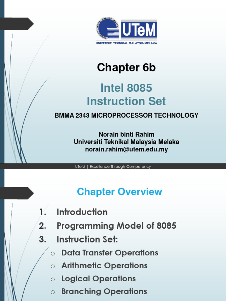 (LE) BMMA2343 Microprocessor Technology (Lecture 09 & 10) | PDF | Assembly Language | Central ...