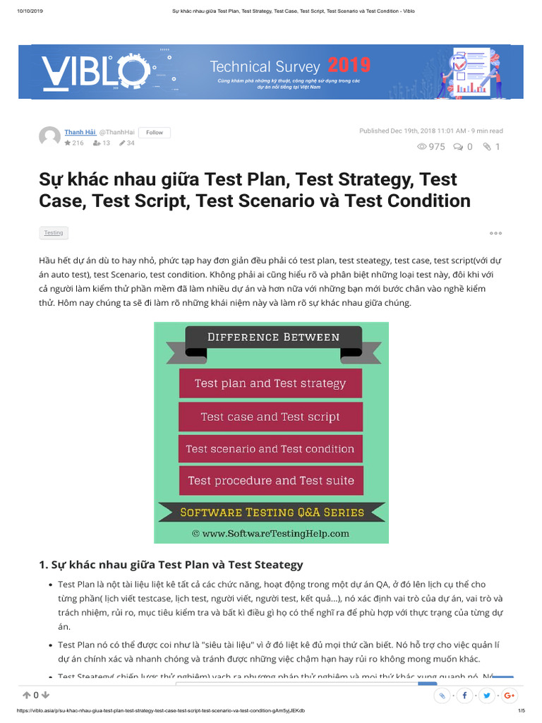 S Khác Nhau Gi A Test Plan Test Strategy Test Case Test Script Test Scenario Và Test
