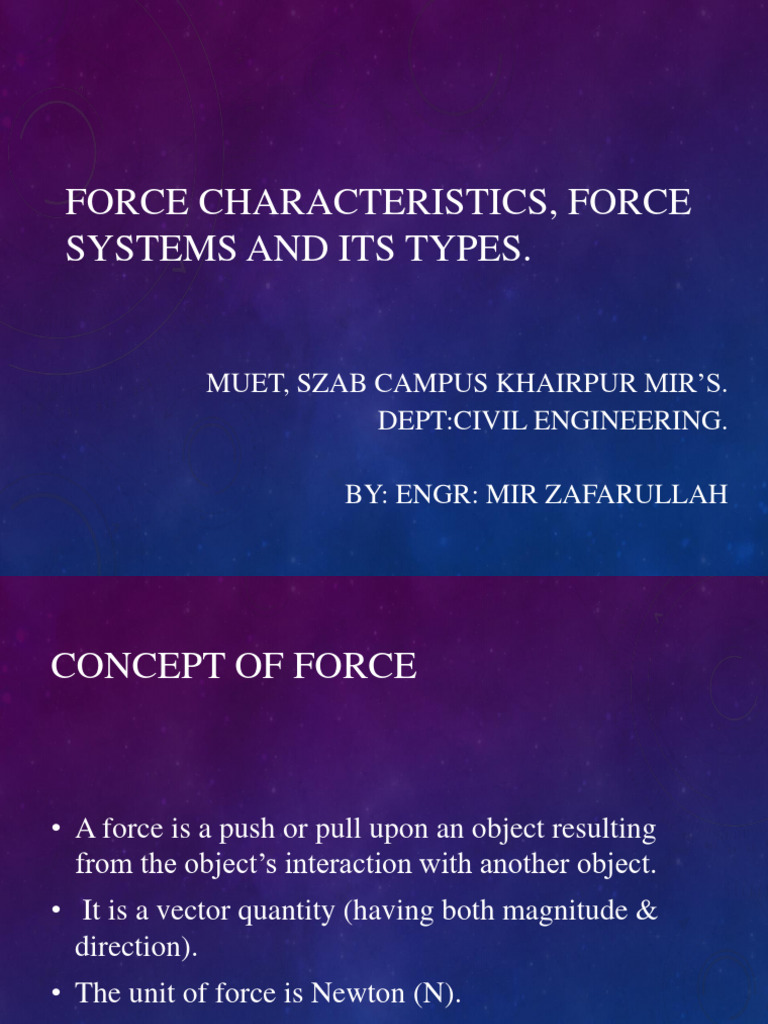 Force Characteristics and Systems Guide | PDF | Force | Stress (Mechanics)