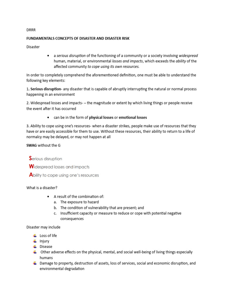 DRRR Reviewer | PDF | Hazards | Vulnerability