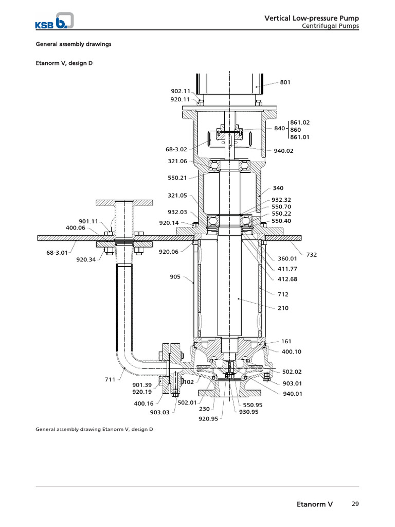 vertical low pressure pump KSB Assembly | PDF | Pump | Manufactured Goods