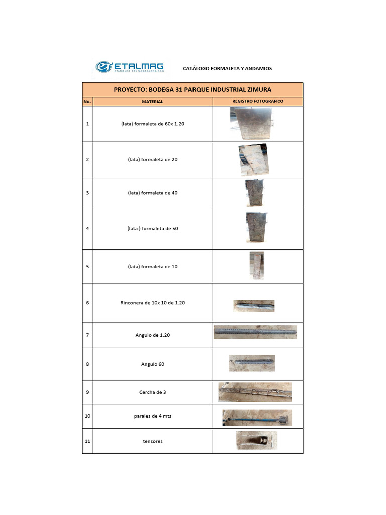 Catálogo de Formaleta | PDF