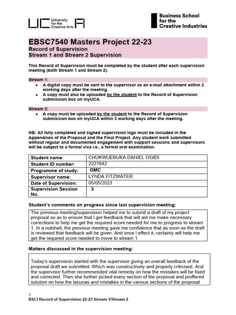 EBSC7540 Masters Project Sept22 Supervision Record Template Stream12 (1 ...
