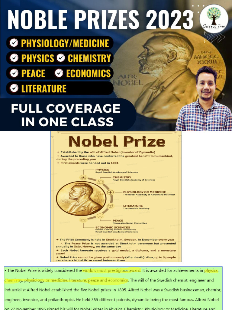 Noble Prize 2023 - Online | PDF | Nobel Prize | Messenger Rna