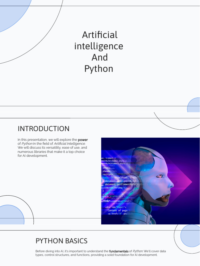 Slidesgo Harnessing The Power of Python For Artificial Intelligence ...