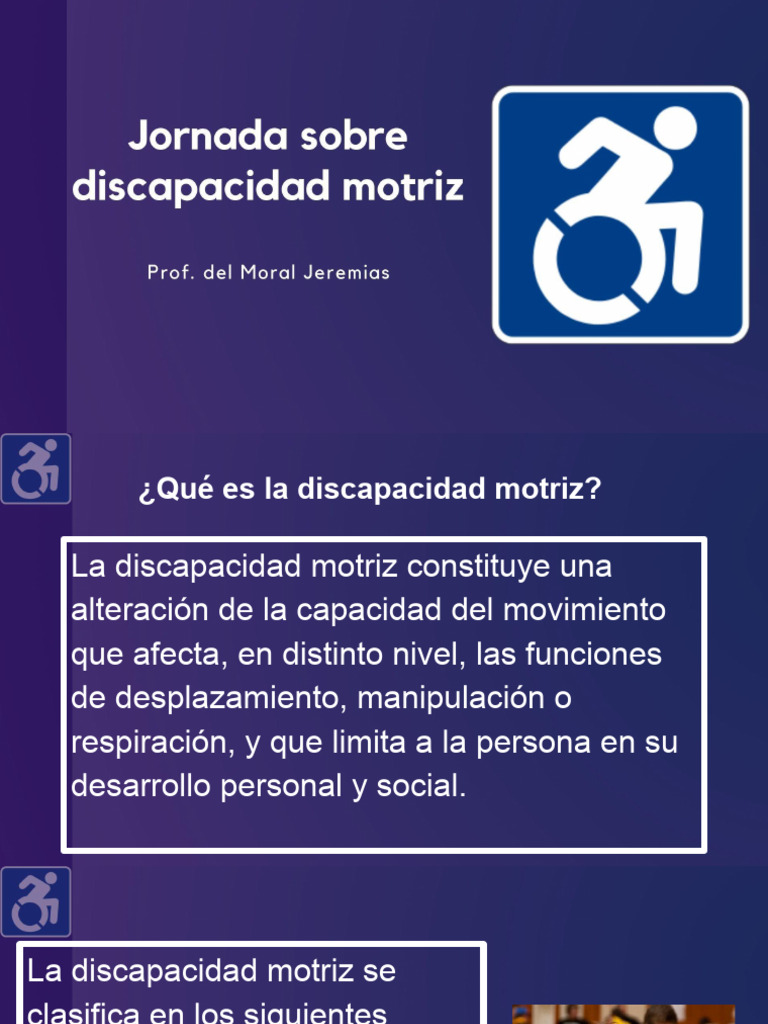 Tipos y Clasificación de Discapacidad Motriz | PDF | Mielina | Nervio