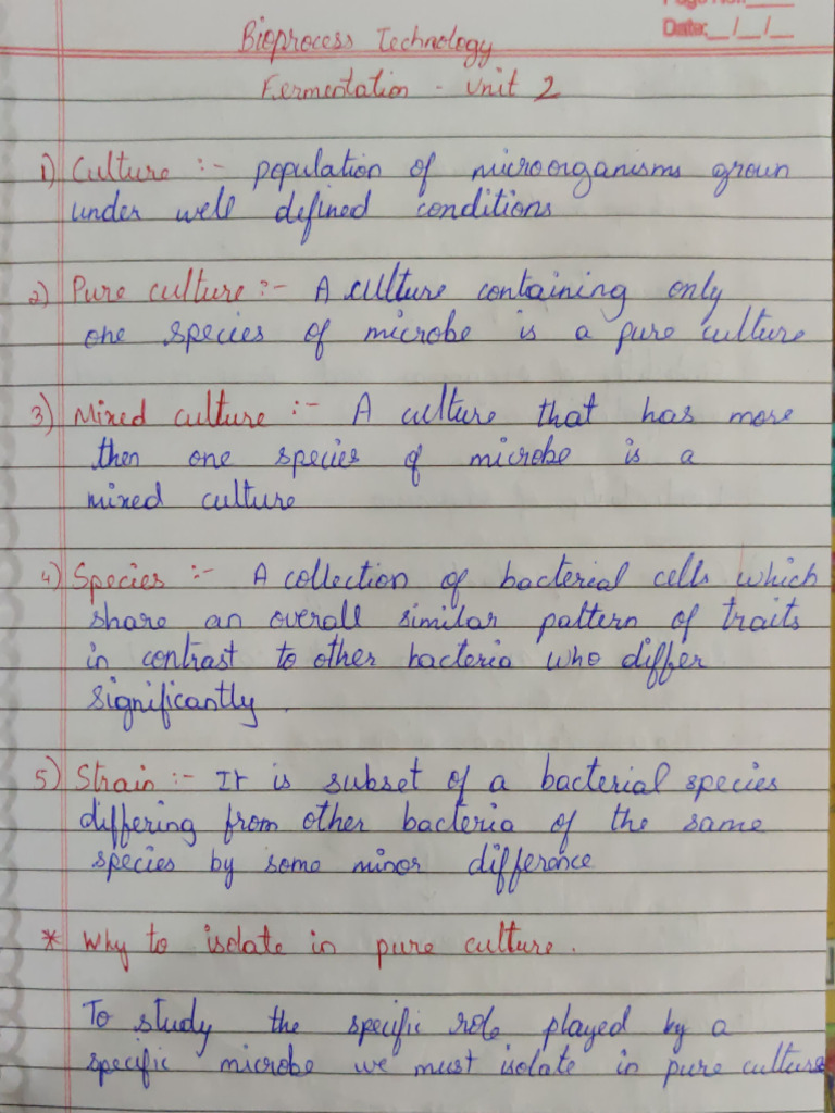 Bioprocess Unit 2 Notes Pdf