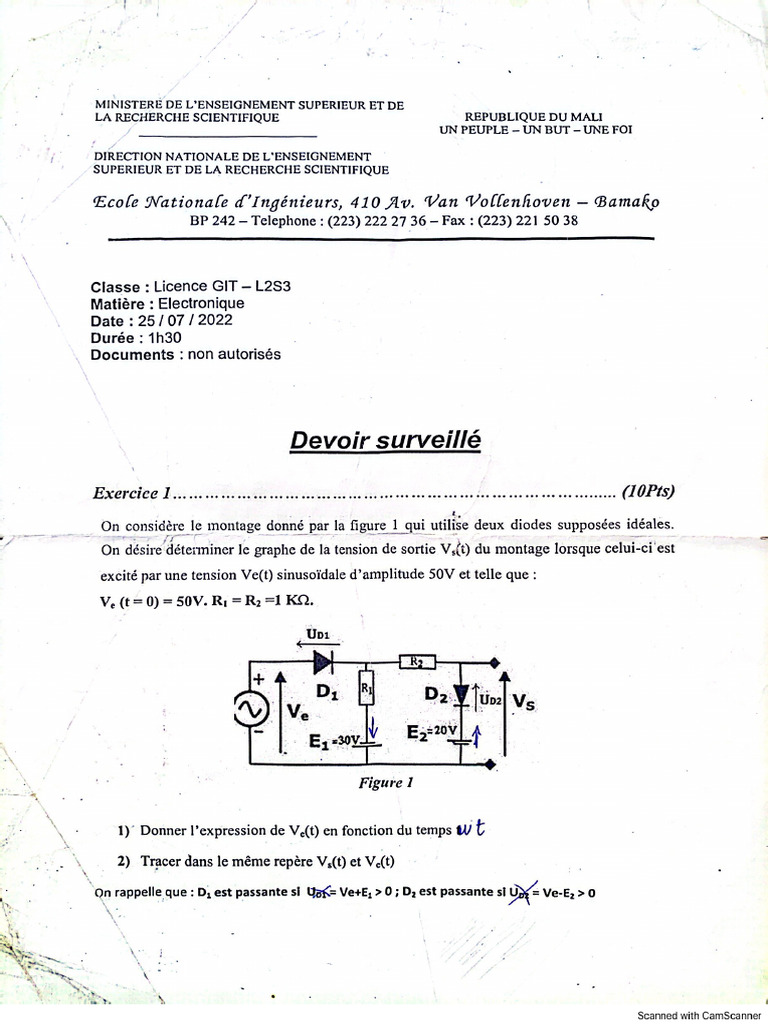 SujetFonctionElectronique L2S3 FinereSof | PDF