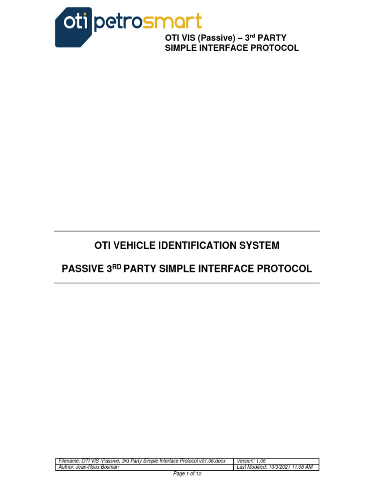OTI VIS 3rd Party Protocol Guide | PDF | Point Of Sale | Internet ...
