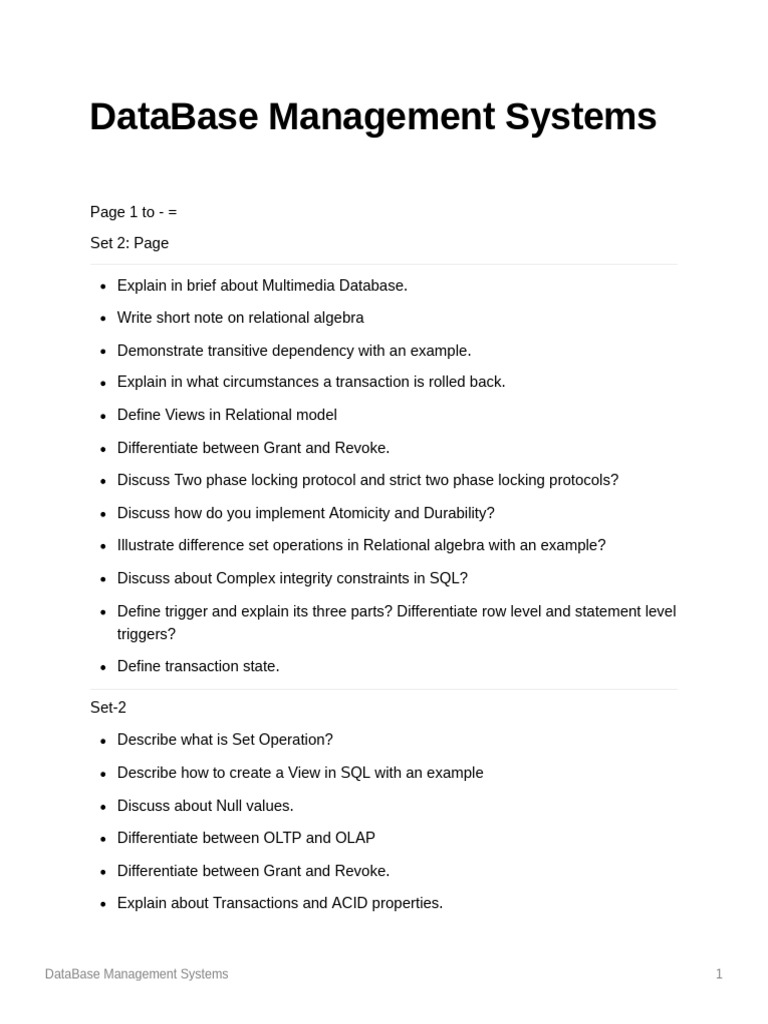 Database Management Systems Pdf Databases Database Transaction