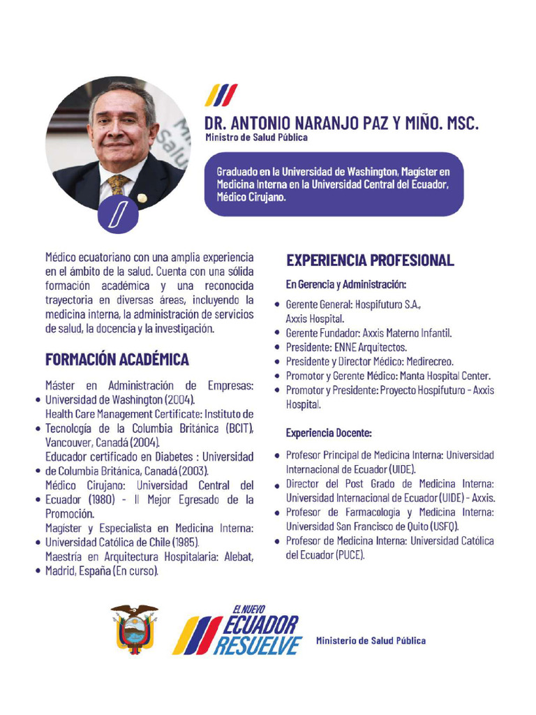 DR Antonio Naranjo Paz Y Mino | PDF