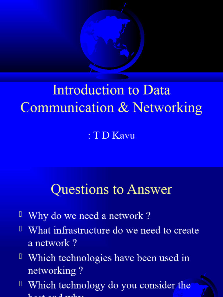 intro | PDF | Computer Network | Transmission Medium