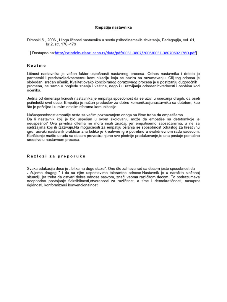 Psihologija Nastavnika | PDF