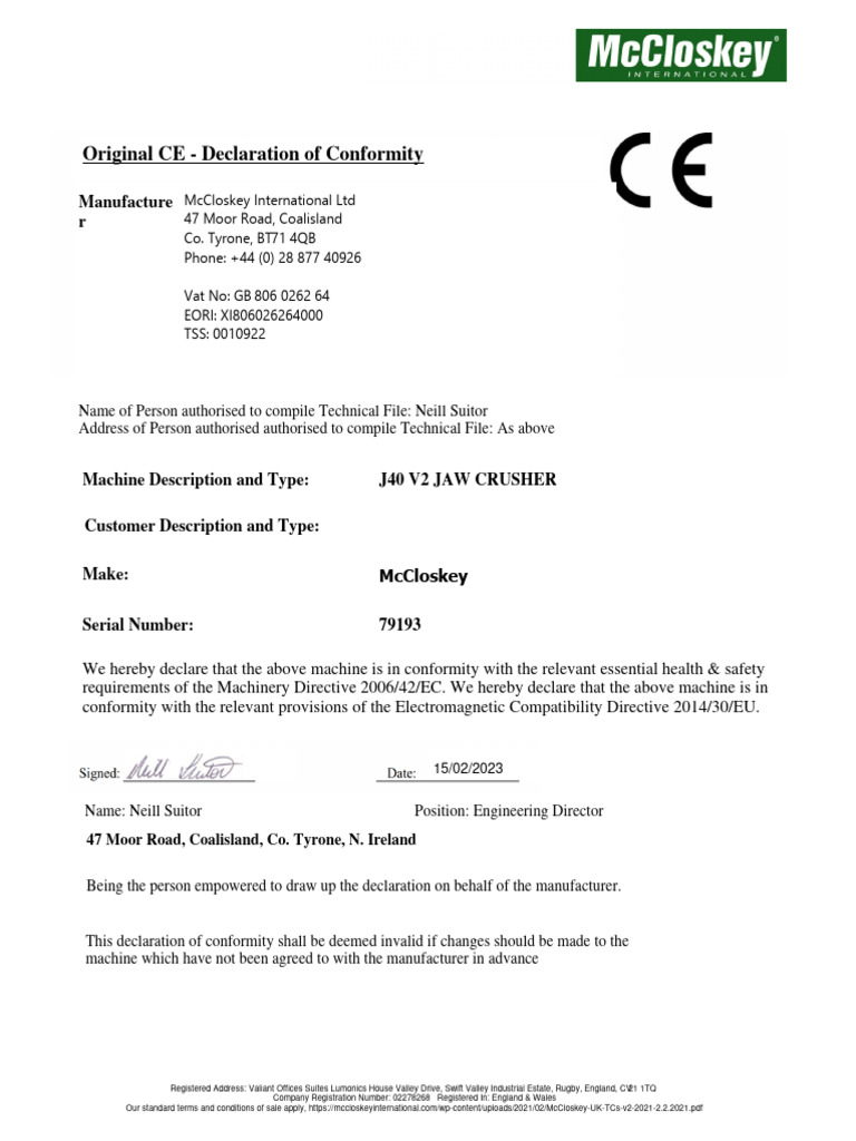 CE Declaration J40V2 79193 | PDF | Technology & Engineering