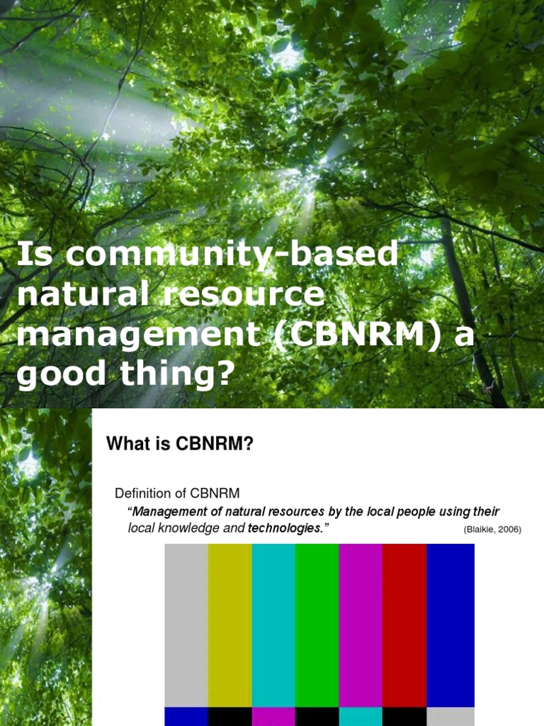 Is Community-Based Natural Resource Management (CBNRM) A Good Thing ...