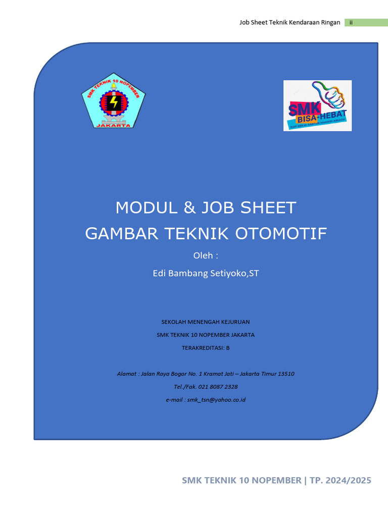 Modul & Job Sheet Gambar Teknik Otomotif | PDF