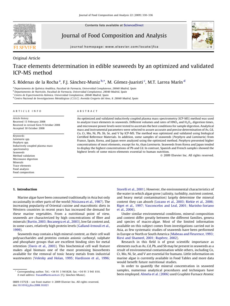 Trace Elements | PDF | Chemistry | Physical Sciences