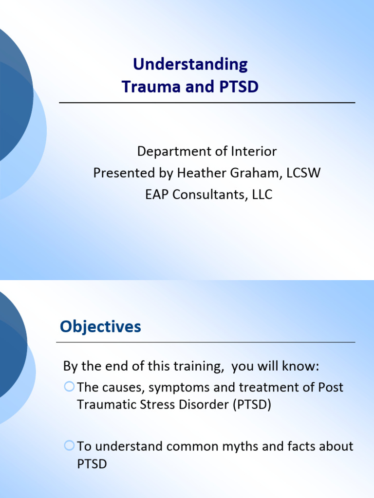 Understanding PTSD and Trauma Slides | PDF | Psychological Trauma ...