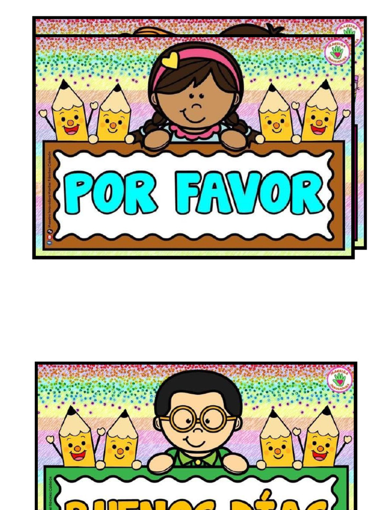 Palabras Magicas A Color para Imprimir | PDF