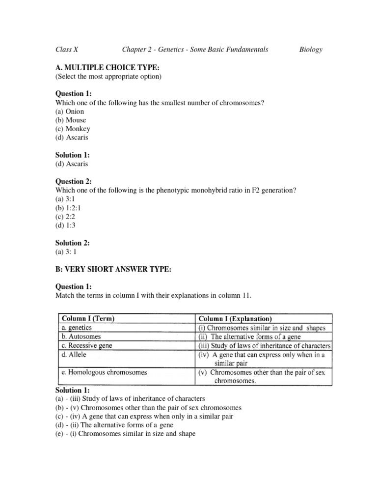 CLASS 10 Biology Question Bank | PDF | Osmosis | Genotype