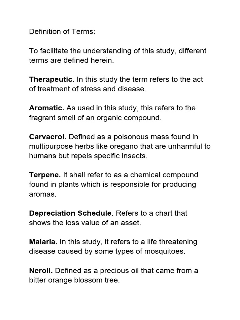 Definition of Terms | PDF | Wellness