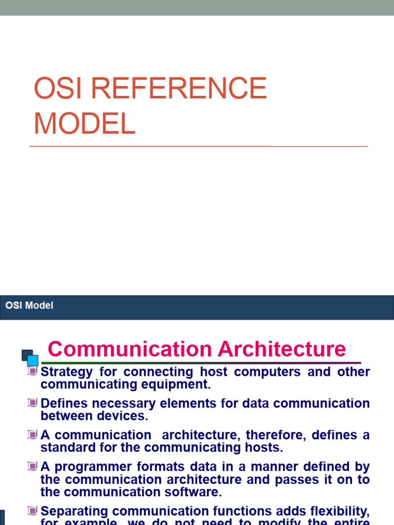 OSI Ref Model | PDF | Port (Computer Networking) | Osi Model