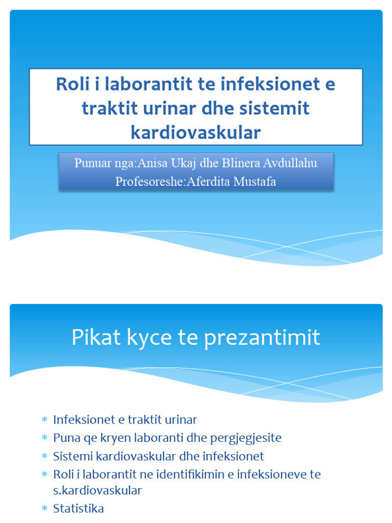Roli I Laborantit Te Infeksionet UTI Dhe CVS1 | PDF