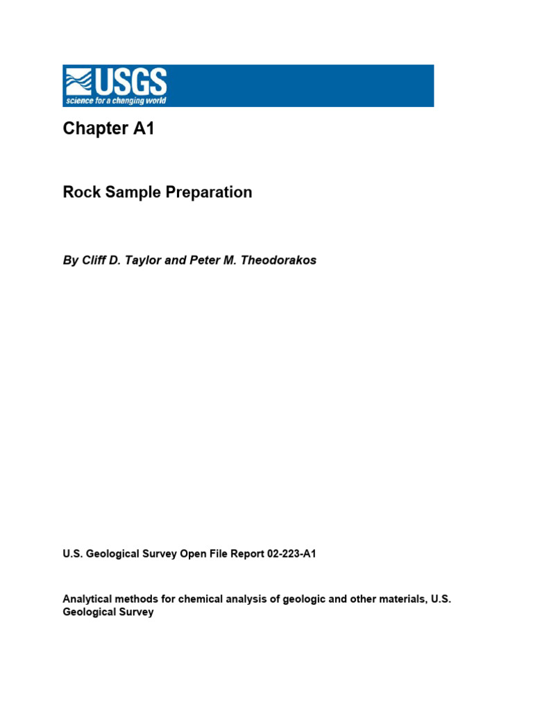 Rock Sample Preparation Pdf Geology Rock Geology