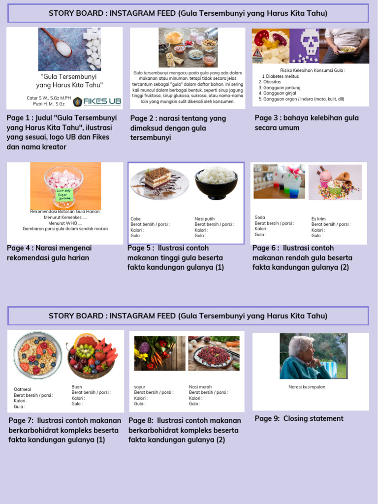 Storyboard IG Reels, Feed, Dan Podcast Putri H. M. | PDF