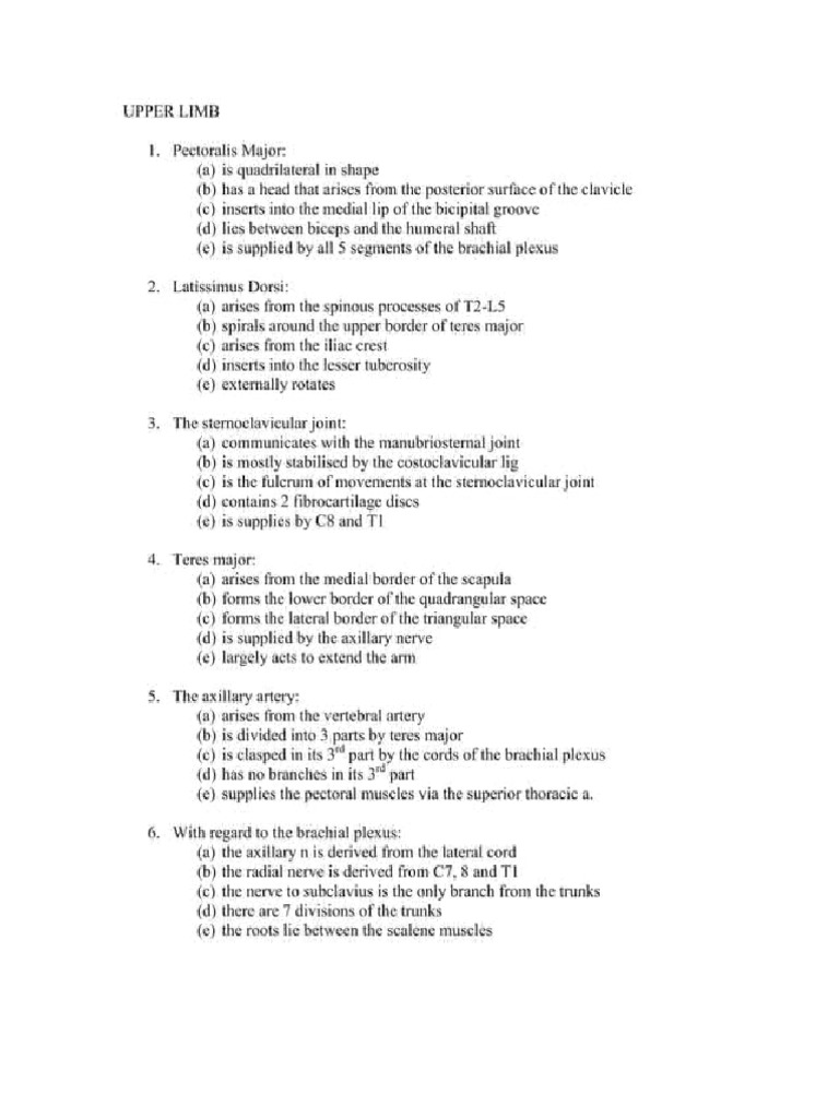 Upper Limb | PDF