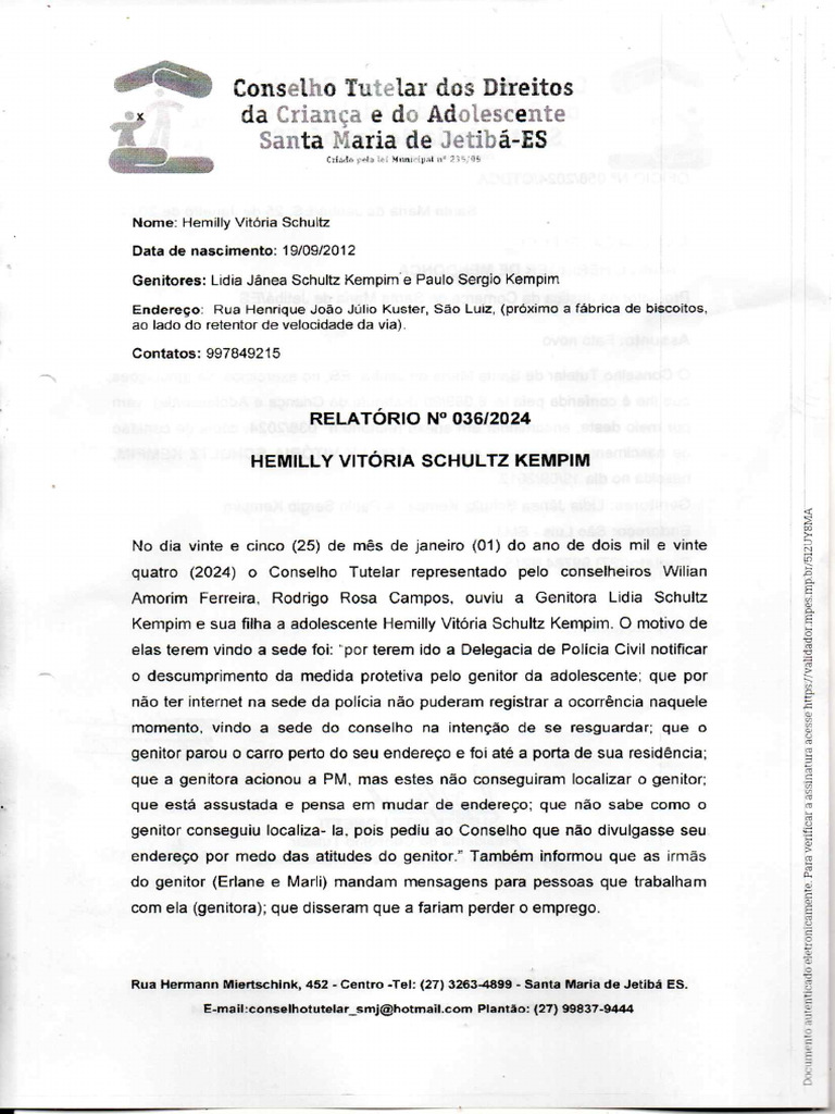 RELATÓRIO CONSELHO TUTELAR | PDF RELATÓRIO CONSELHO TUTELAR | PDF