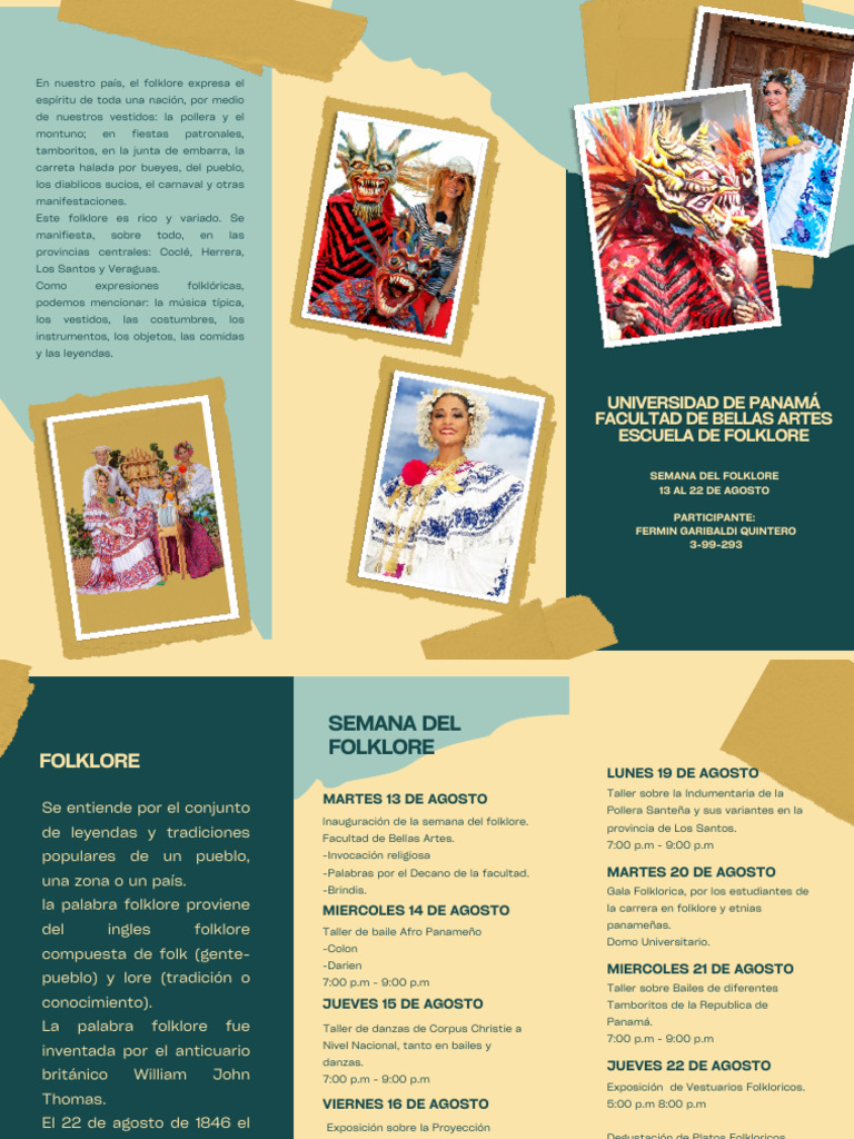 Triptico Folkore | PDF | Folklore | Panamá