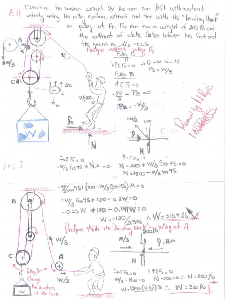 Hibbeler - Engineering Mechanics Statics - Chapter - 8 - P8-11 | PDF