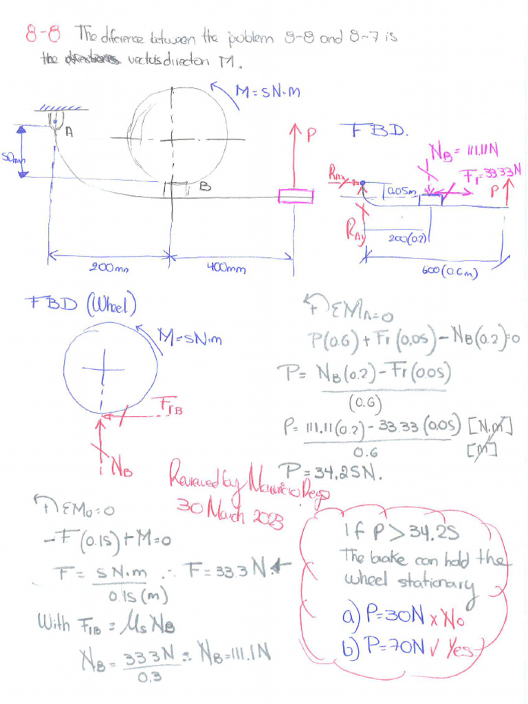 Hibbeler - Engineering Mechanics Statics - Chapter - 8 - P8-8 | PDF