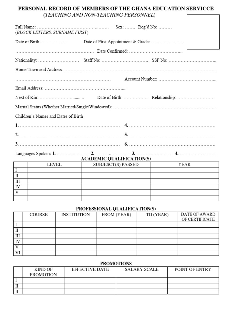 Personal Record of Ges by Bizay360 | PDF