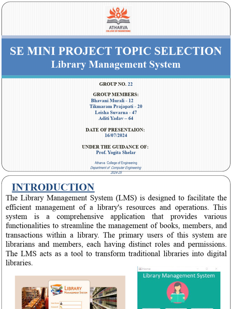 Library Management System | PDF | Libraries | Databases