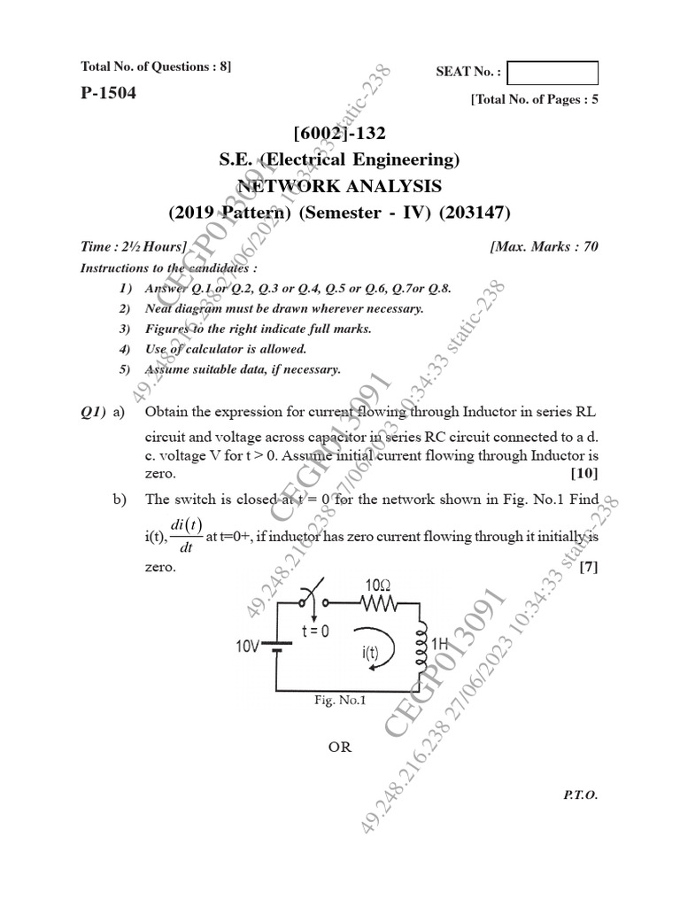 May Jun 2023 | PDF | Electrical Network | Control Theory