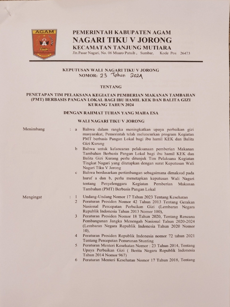 SK Tim Pelaksana | PDF