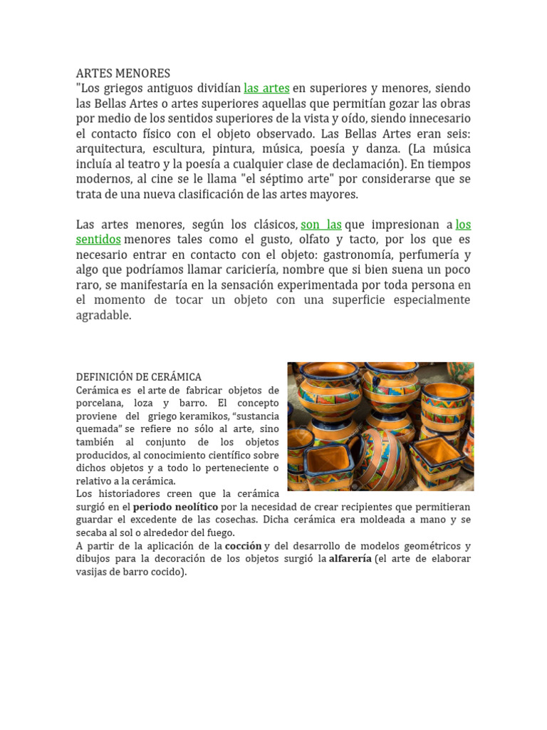 Artes Menores | PDF | Arte fino | Las artes
