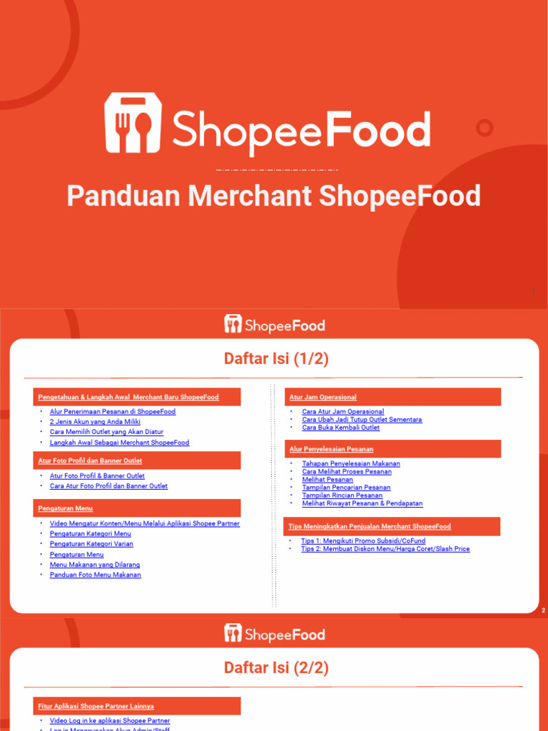 ShopeeFood Panduan Merchant | PDF