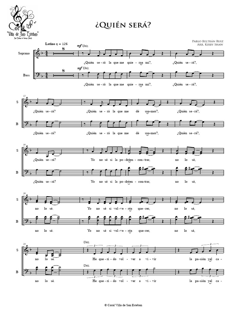Quién-Será Coro | PDF
