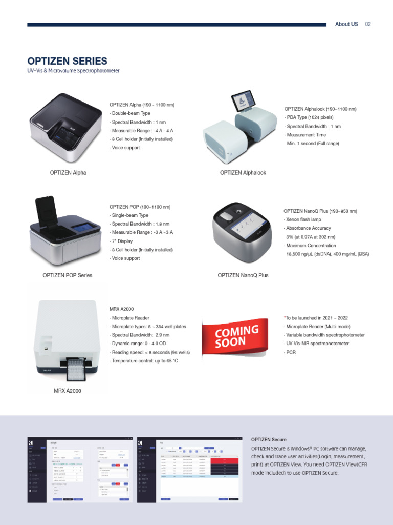 Optizen Series Catalogue | PDF | Ultraviolet–Visible Spectroscopy | Electromagnetic Radiation